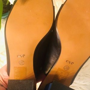 Exe | Shoes | Exe Brand Black Leather Heels Size 75 Brand New | Poshmark